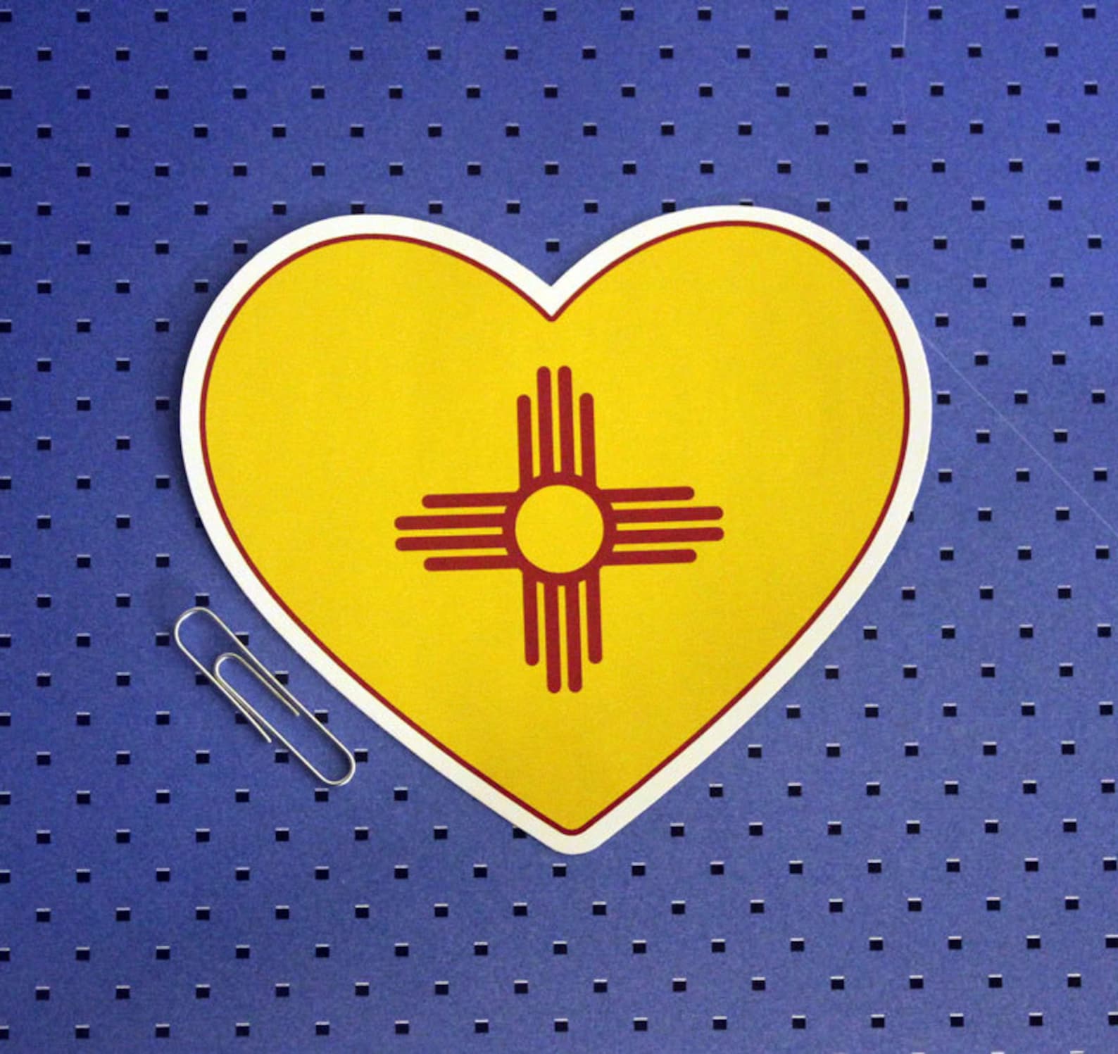 New Mexico Heart Flag Sticker - Etsy