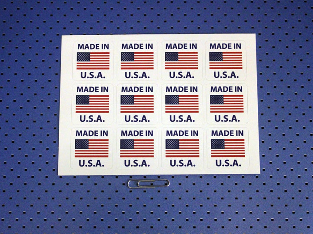Made in U.S.A. - American Flag Sticker Sheet - Etsy