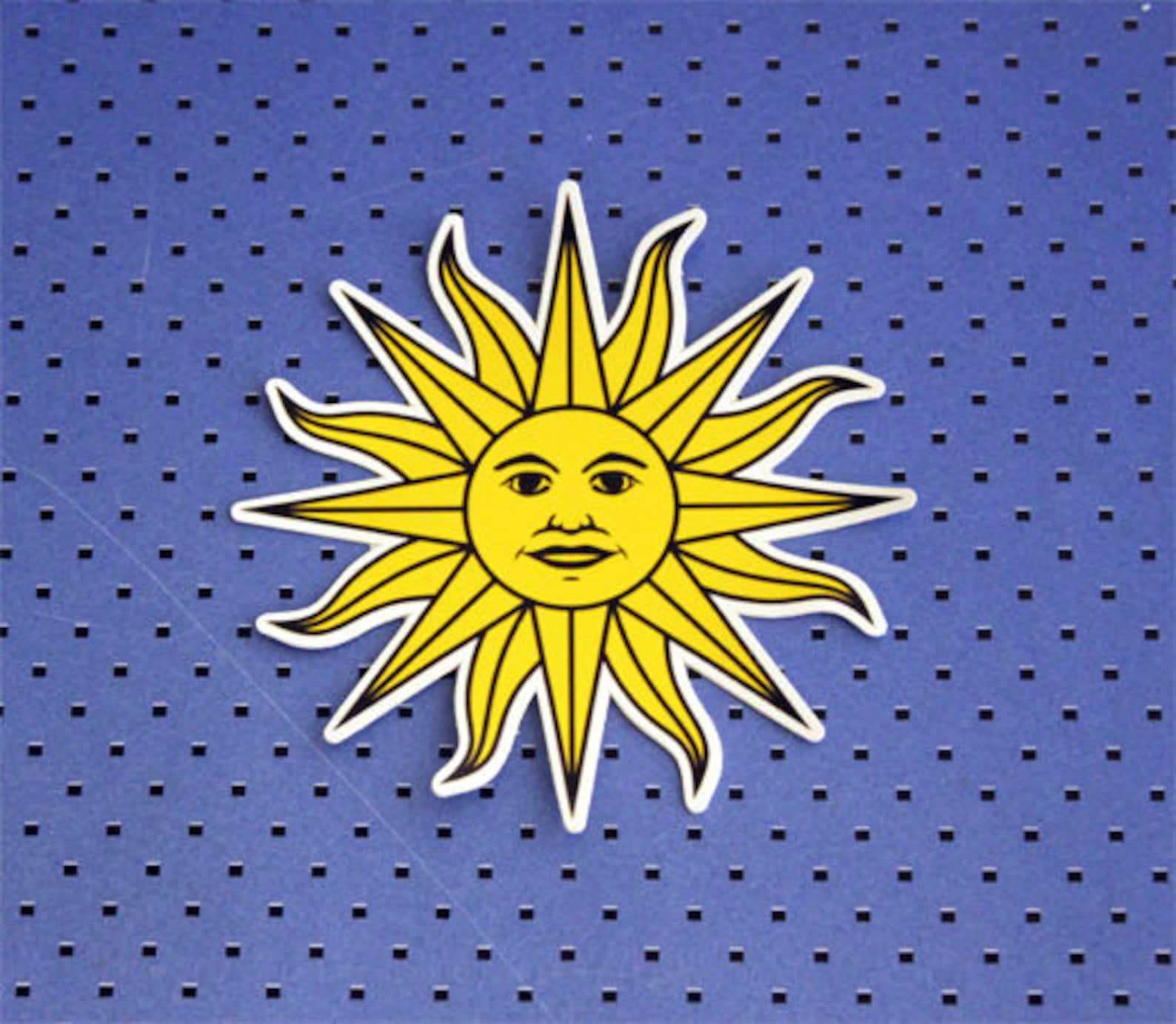 Sun Bumper Sticker // Sun Face Uruguay Sun Uruguay Gifts | Etsy