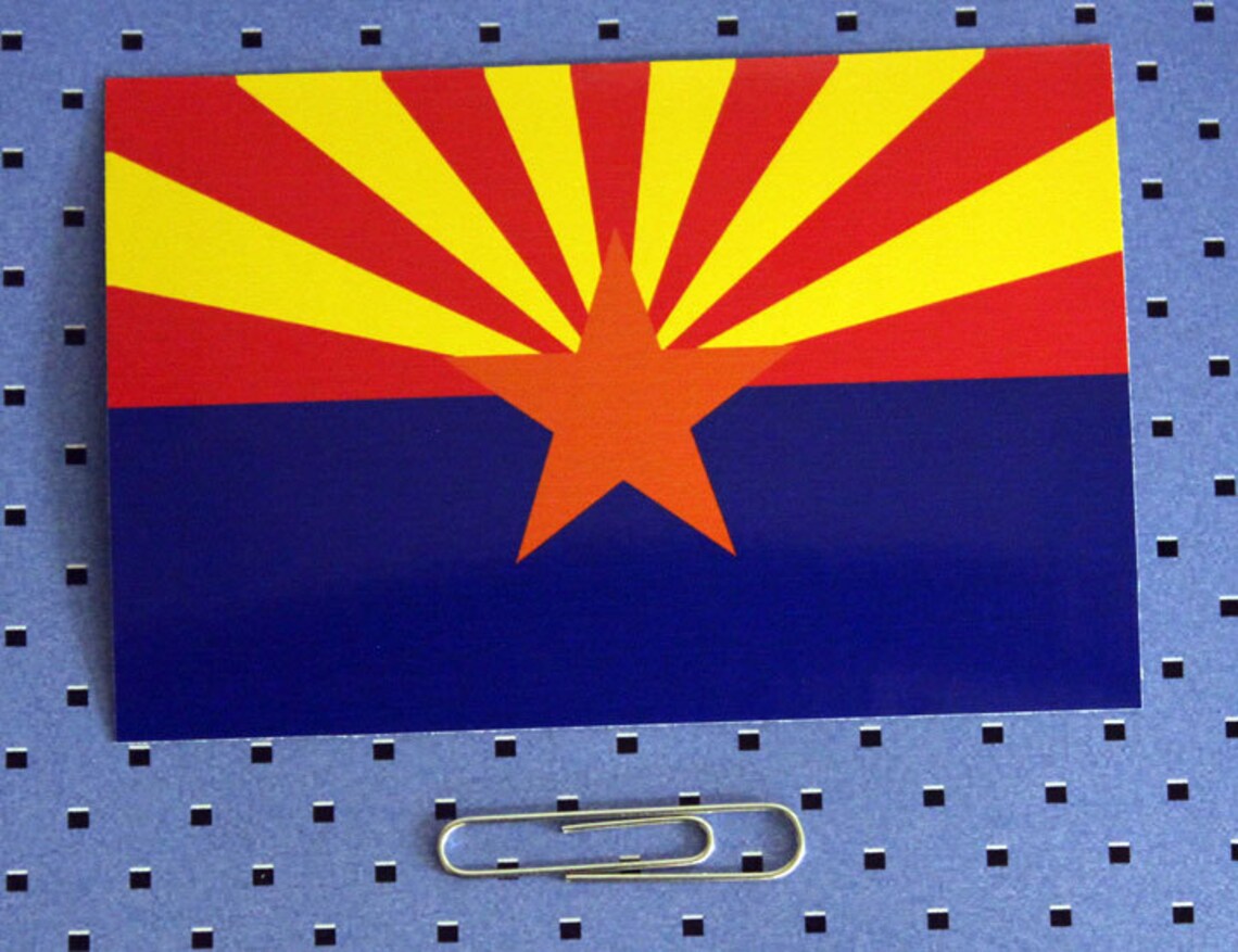 Arizona State Flag Bumper Sticker - Etsy