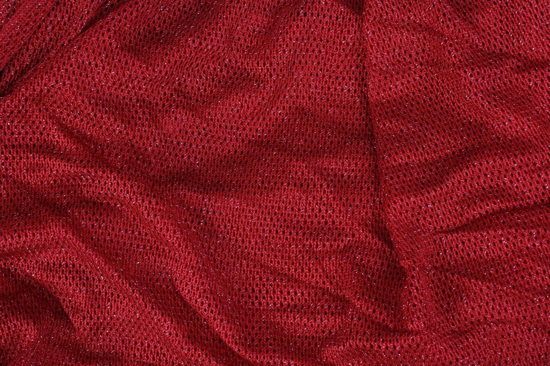 Red Sparkle Netting 0 Stretch 68 Inches Wide Poly Fabric Sold by the ...
