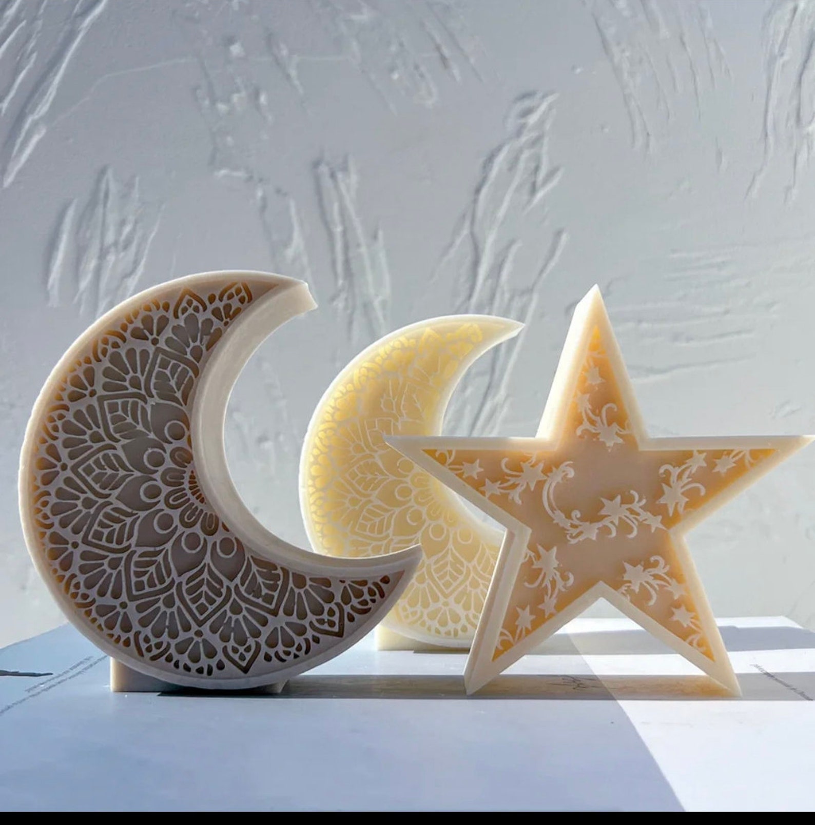 Ramadan Decor Ramadan Decor Candle Crescent Candle Star Candle - Etsy
