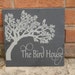 Slate house sign shed sign bird in tree sign personalised | Etsy
