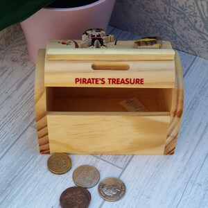 Childrens Wooden Money Box Personalised Money Box Pirate | Etsy