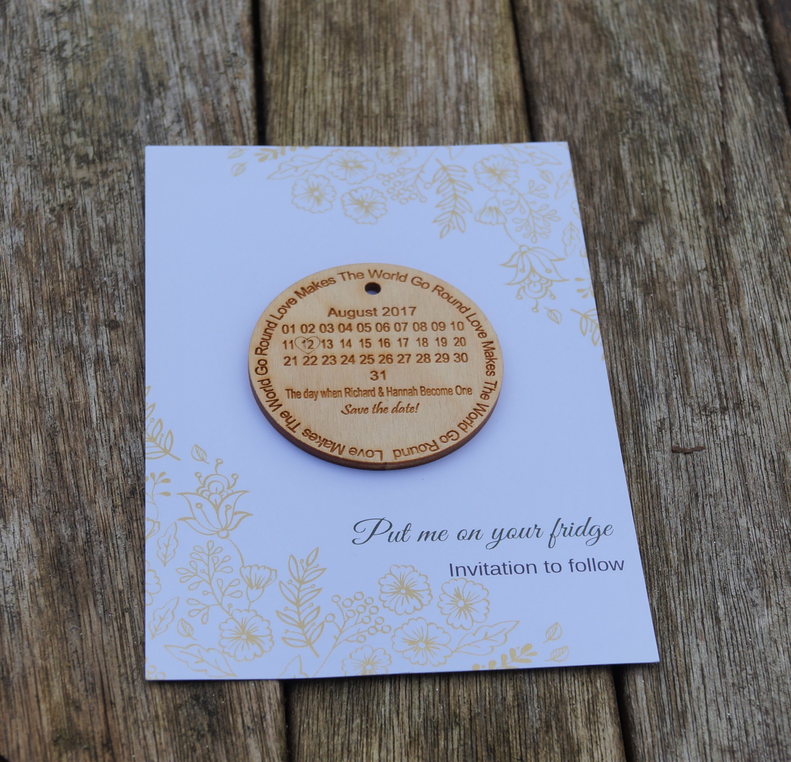 DIY Wooden Save the Date Magnet DIY Save the Date Kit Save - Etsy UK