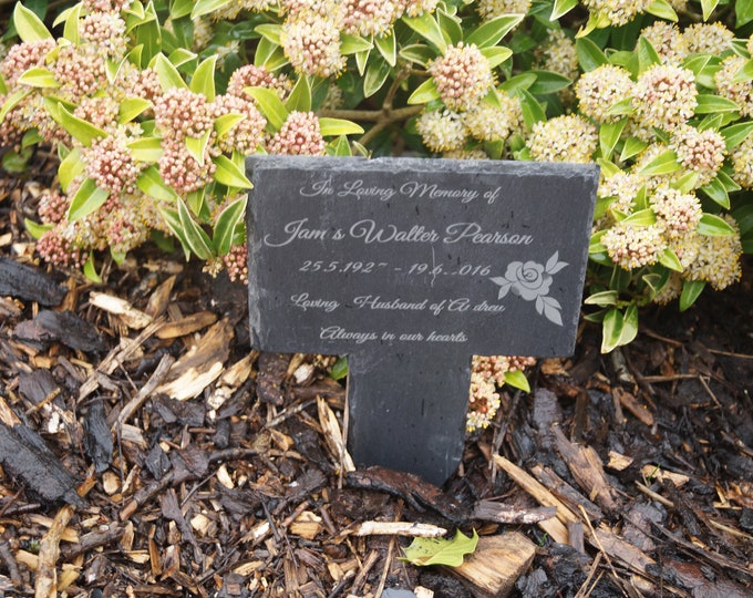 Personalised Lantern Grave Stake Marker Headstone Memorial Plaque ...