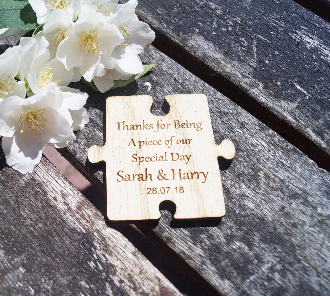 Wedding Favour, Wedding Gift, Name Setting Gift, Party Favours, Jigsaw ...
