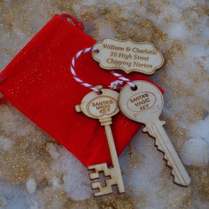 Santa's Magic Key With Personalised Tag, Father Christmas Key ...