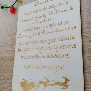 Personalised Santa Invitation, Lapland Invitation, Letter From Father ...