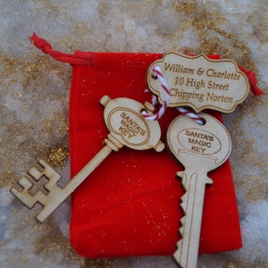 Santa's Magic Key With Personalised Tag, Father Christmas Key ...