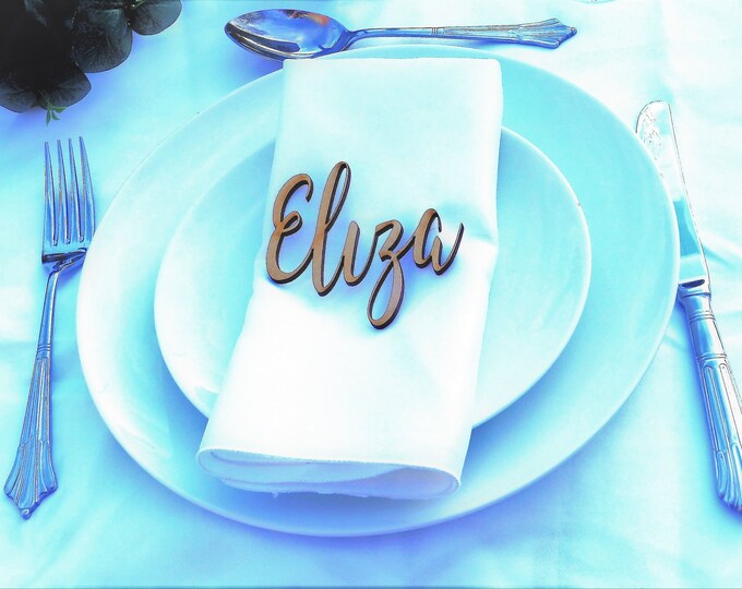 Wooden Name Place Setting, Wooden Wedding Place Name, Wedding Place ...