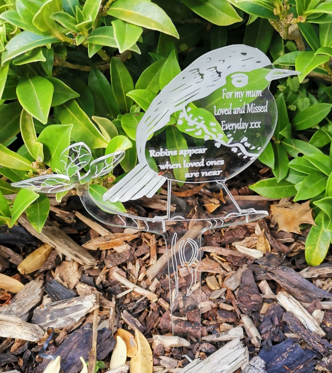 Robin Decoration, Plant Pot or Garden Decoration, Memorial Decoration ...