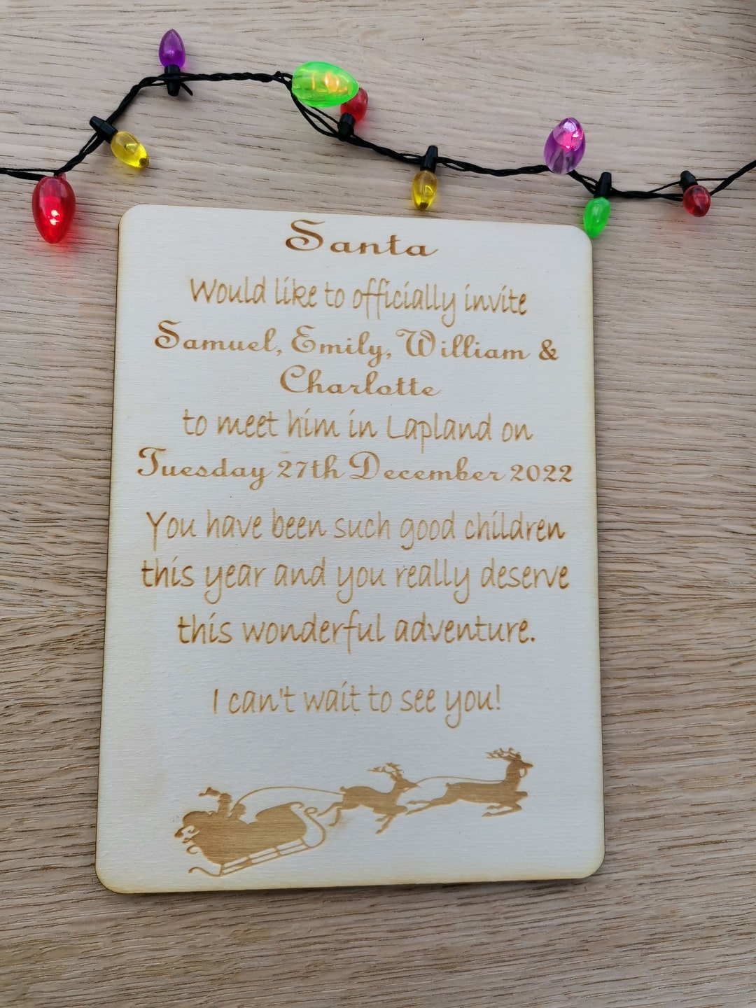 Personalised Santa Invitation, Lapland Invitation, Letter From Father ...