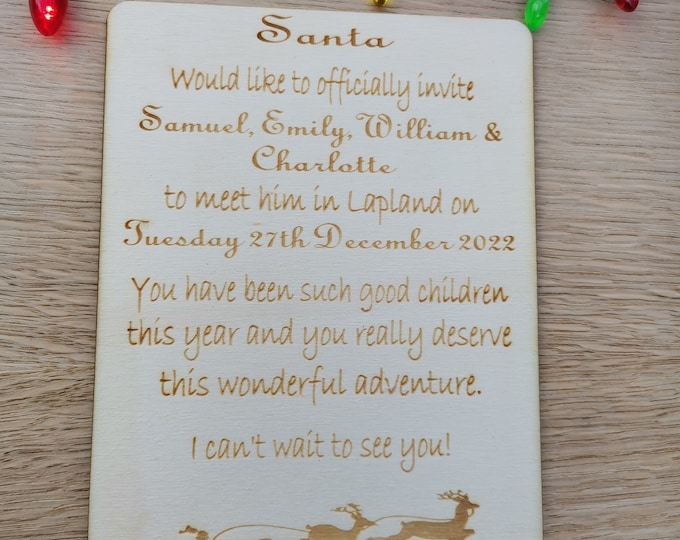 Personalised Santa Invitation, Lapland Invitation, Letter From Father ...