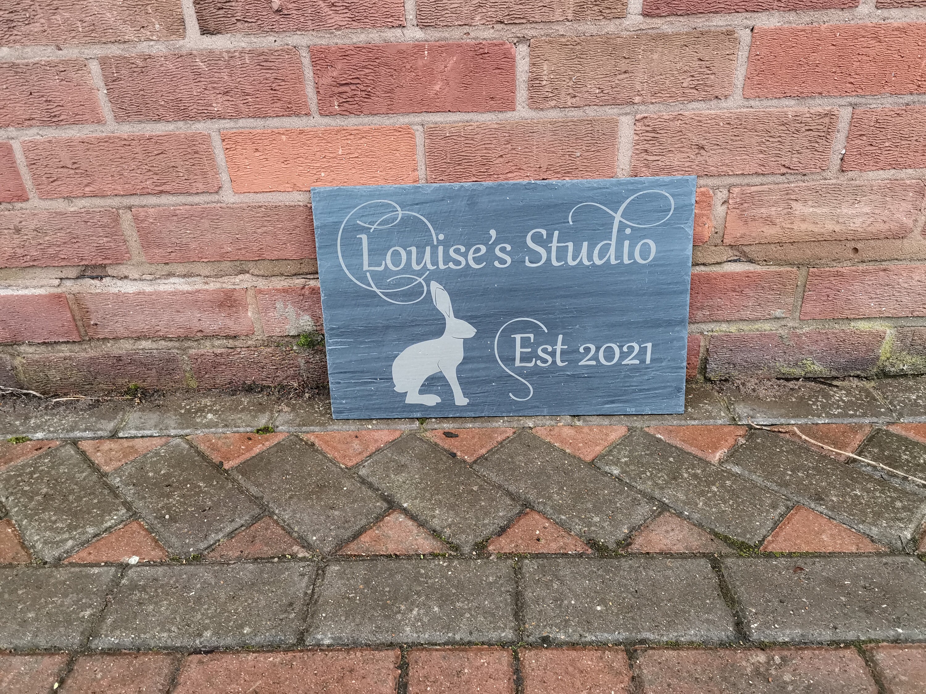 Slate House Sign Hare House Sign Engraved Hare Farm House - Etsy