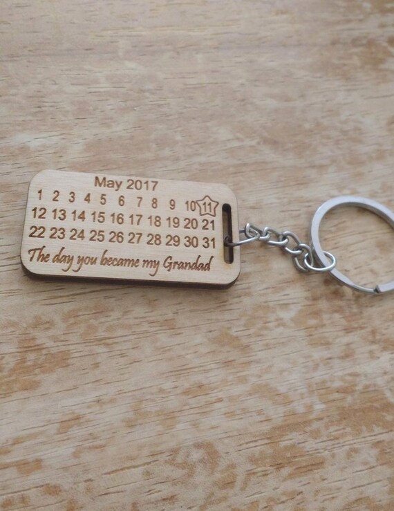 Wooden Keyring the Day You Became Fathers Day Mothers Day - Etsy UK