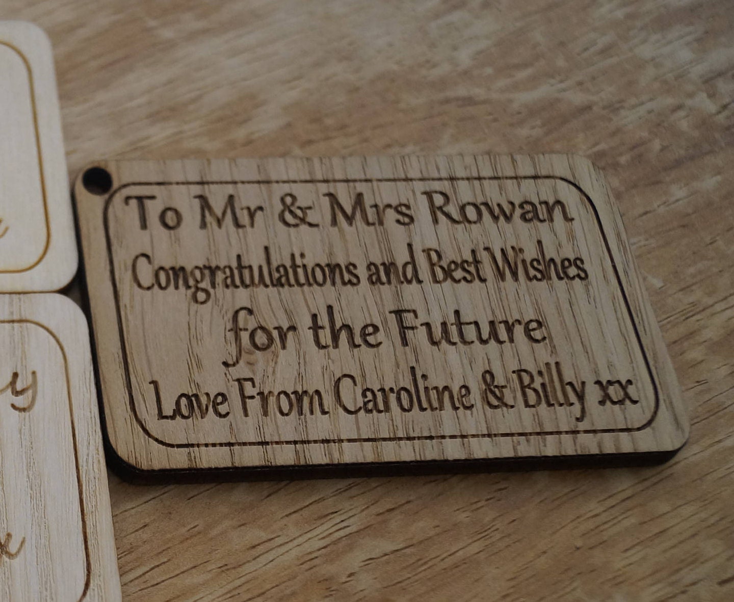 Personalised wooden gift tag personalised gift tag wooden | Etsy