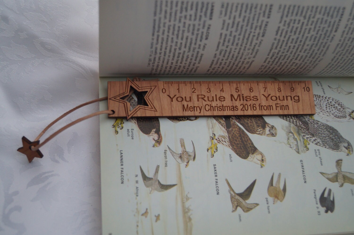 Wooden Bookmark Teachers Gift Wooden Ruler Personalised - Etsy UK