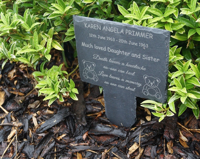 Personalised Memorial Plaque, Grave Stone, Grave Marker, Memorial Gift ...