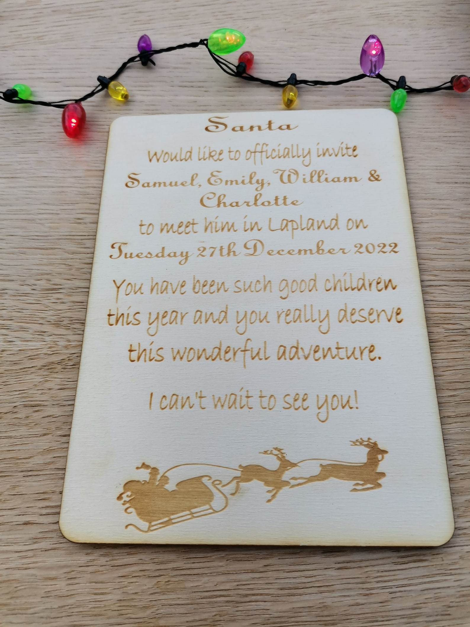 Personalised Santa Invitation, Lapland Invitation, Letter From Father ...