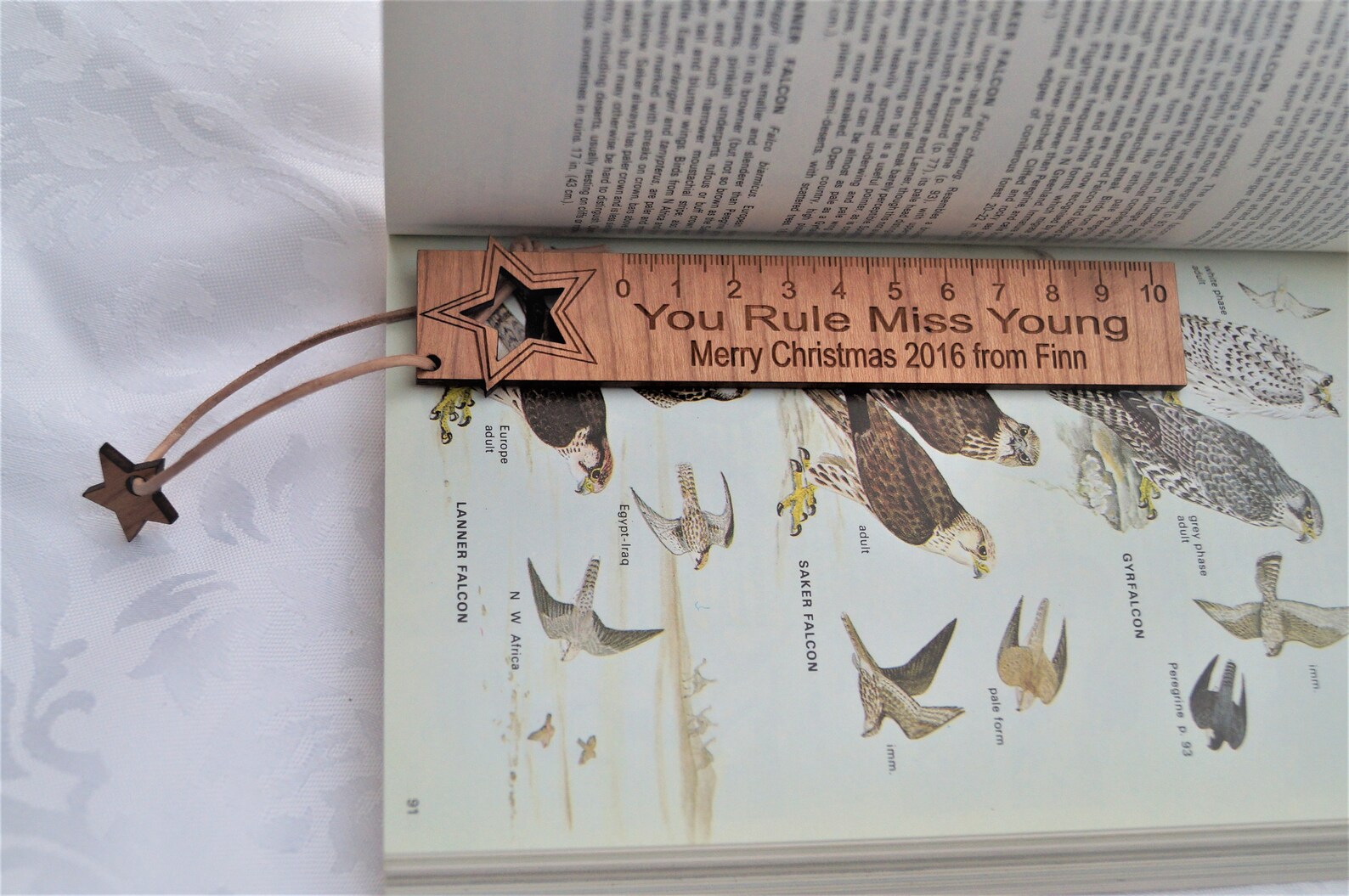 Wooden Bookmark Teachers Gift Wooden Ruler Personalised - Etsy UK