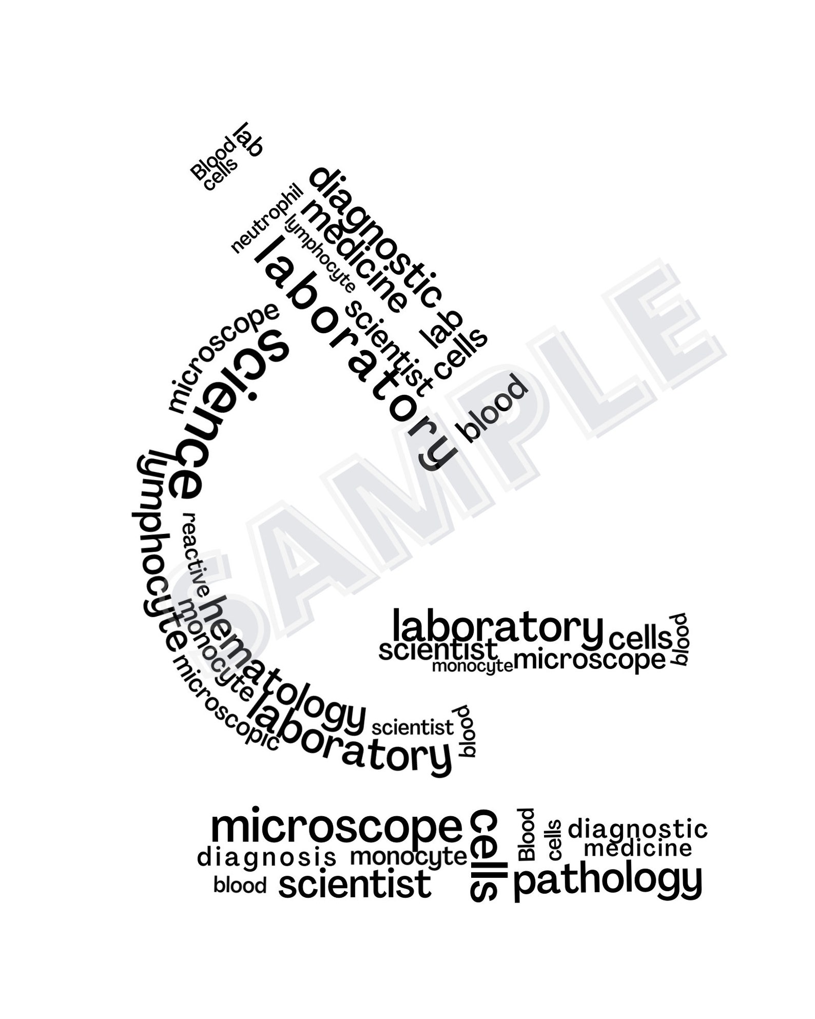 Digital Print - Microscope - Word Art - Lab Science Instant Download - Etsy