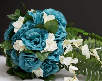 Teal Bouquet Wedding - Etsy