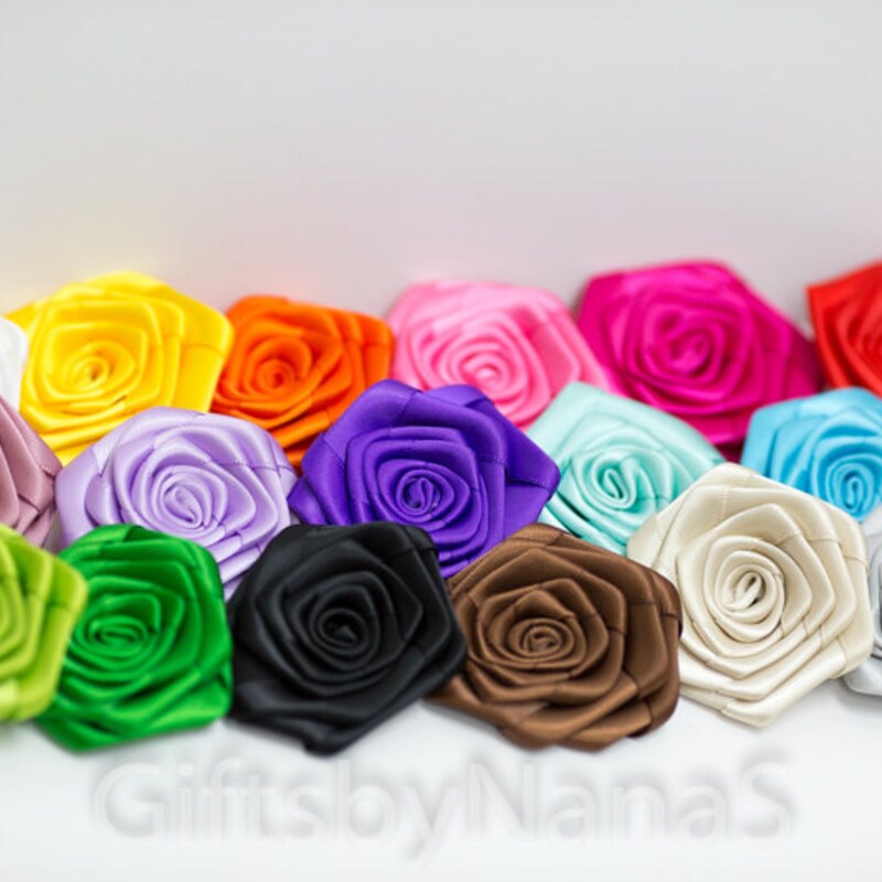 Satin Ribbon Roses - Etsy