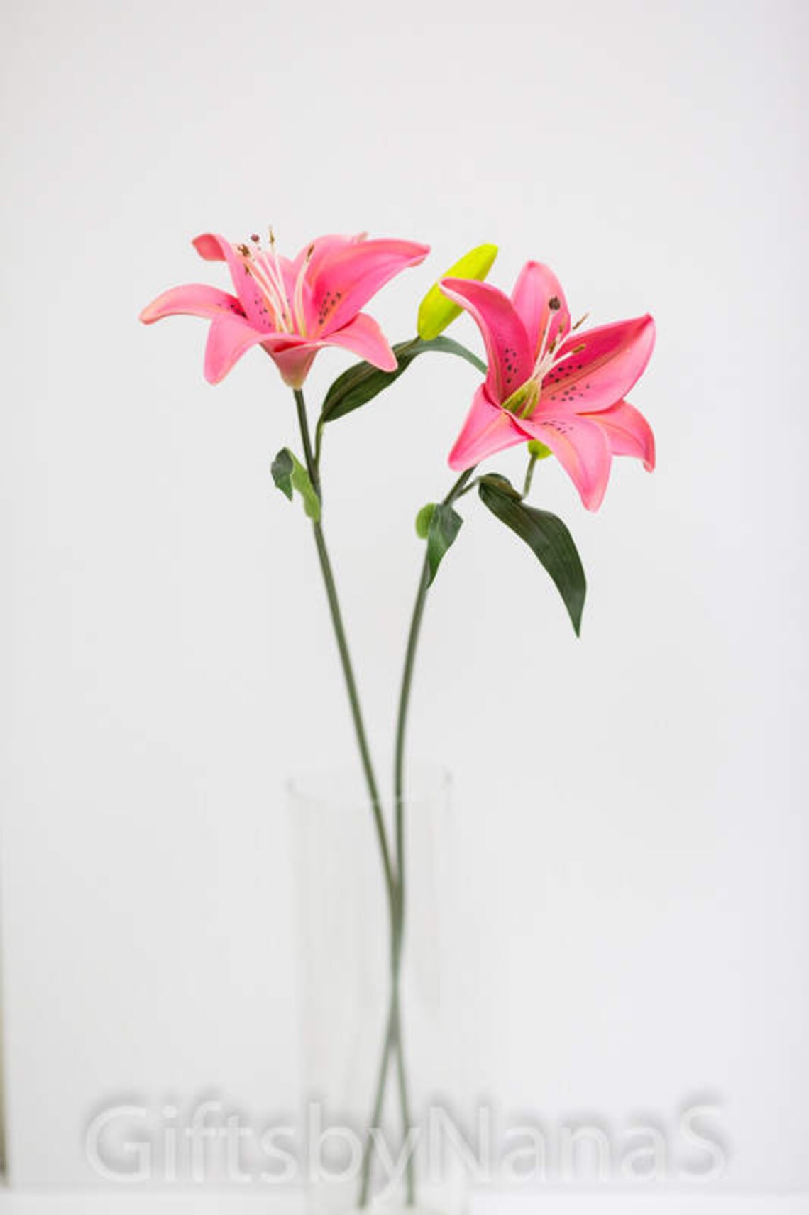 Dark Pink Real Touch Tiger Lily Real Touch Flowers Tiger - Etsy