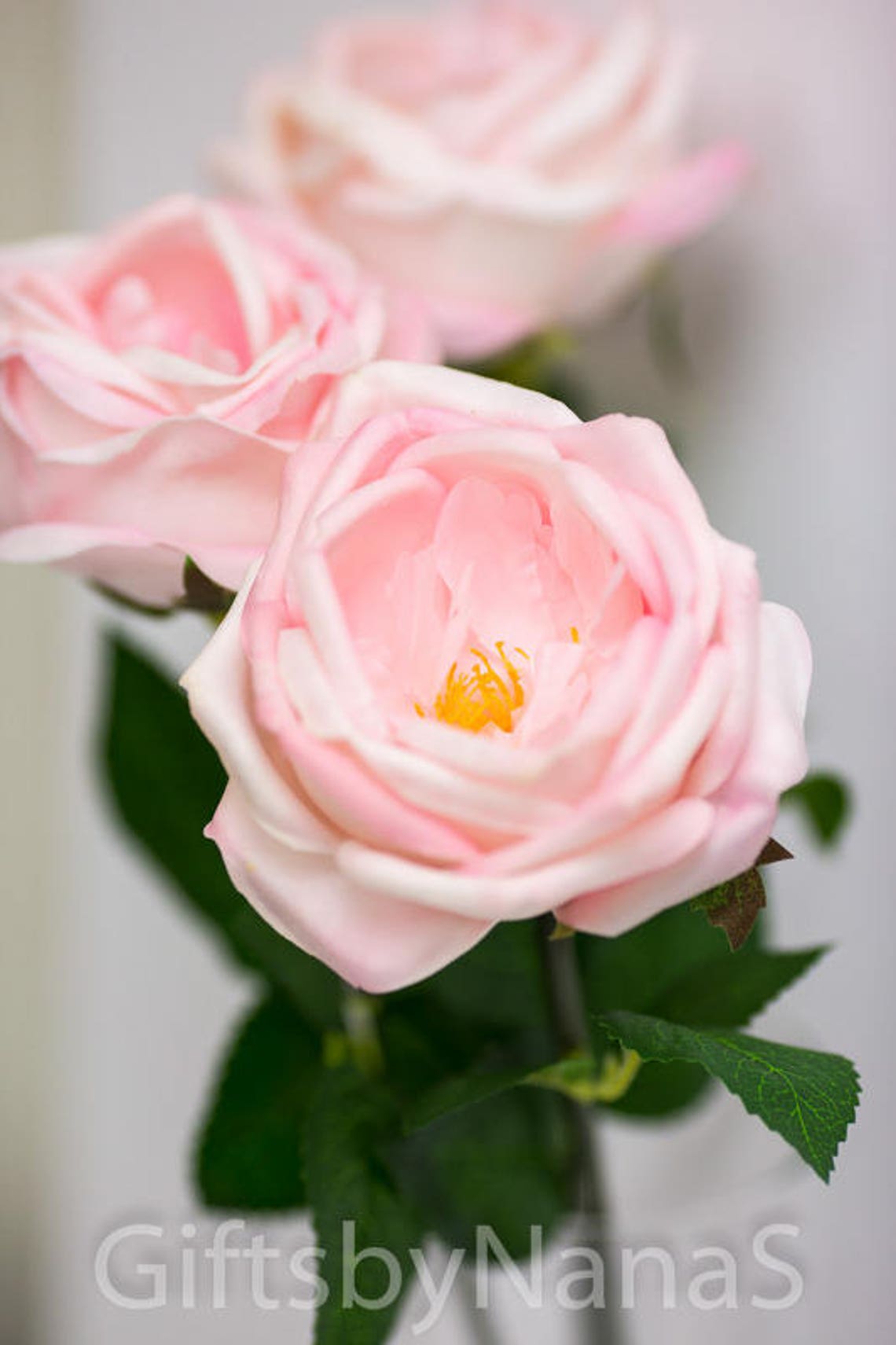 Light Pink Real Touch Flowers Blush Pink Silk Flowers Roses - Etsy
