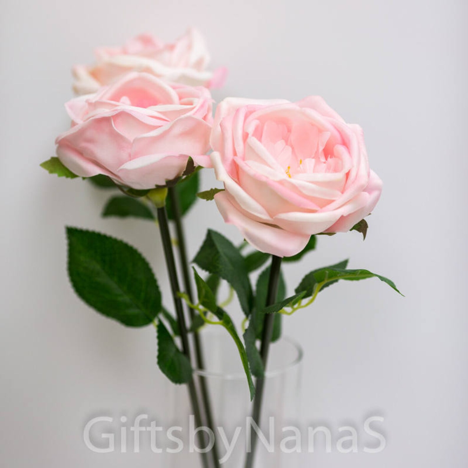 Light Pink Real Touch Flowers Blush Pink Silk Flowers Roses - Etsy