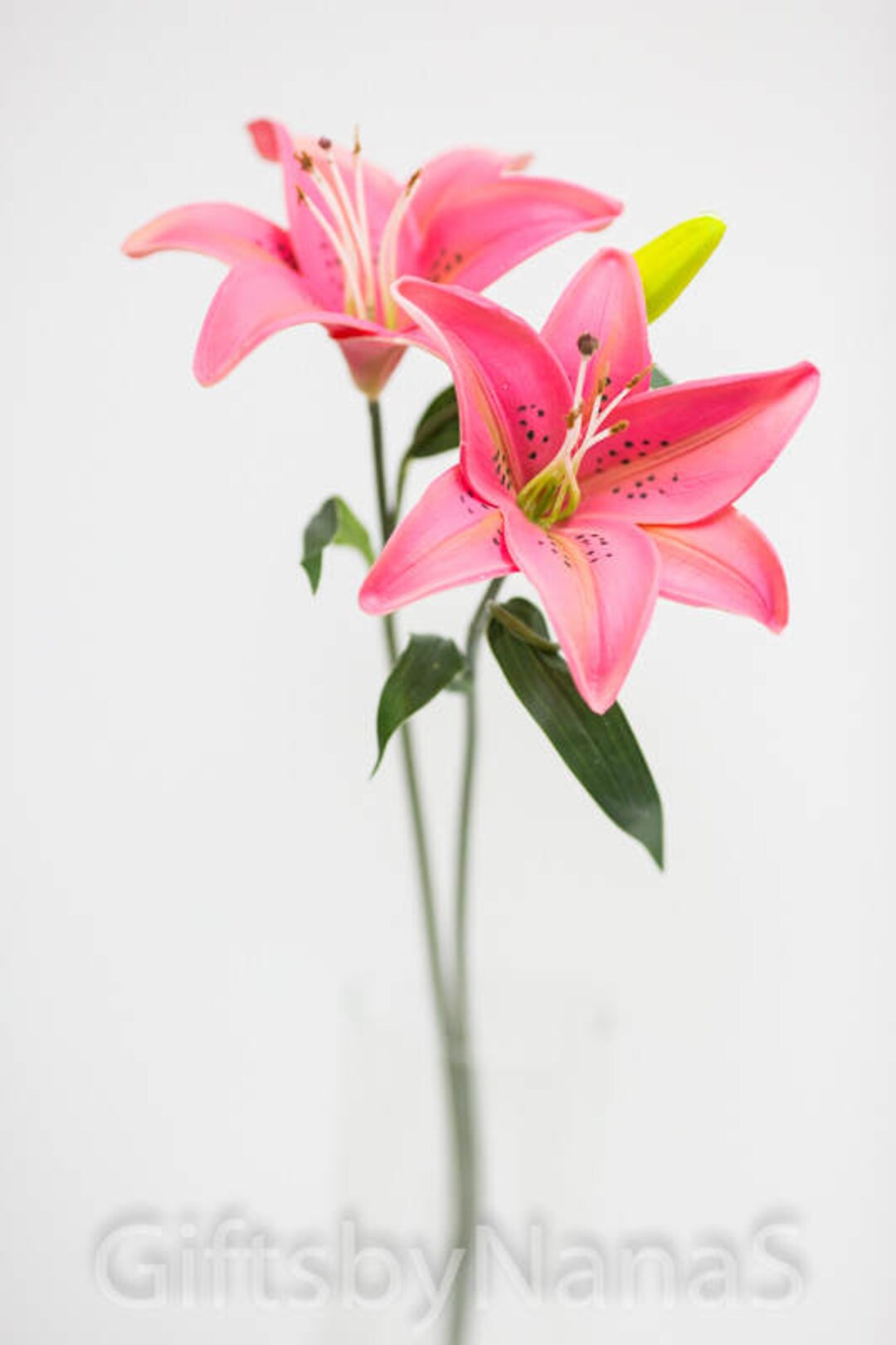 Dark Pink Real Touch Tiger Lily, Real Touch Flowers, Tiger Lily Wedding ...