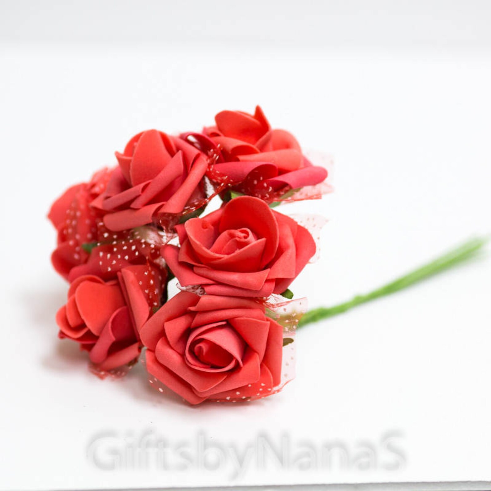 Guava Red Foam Roses Small Red Roses Bulk Silk Flowers - Etsy