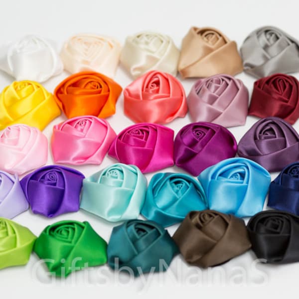 Satin Rolled Roses - Etsy
