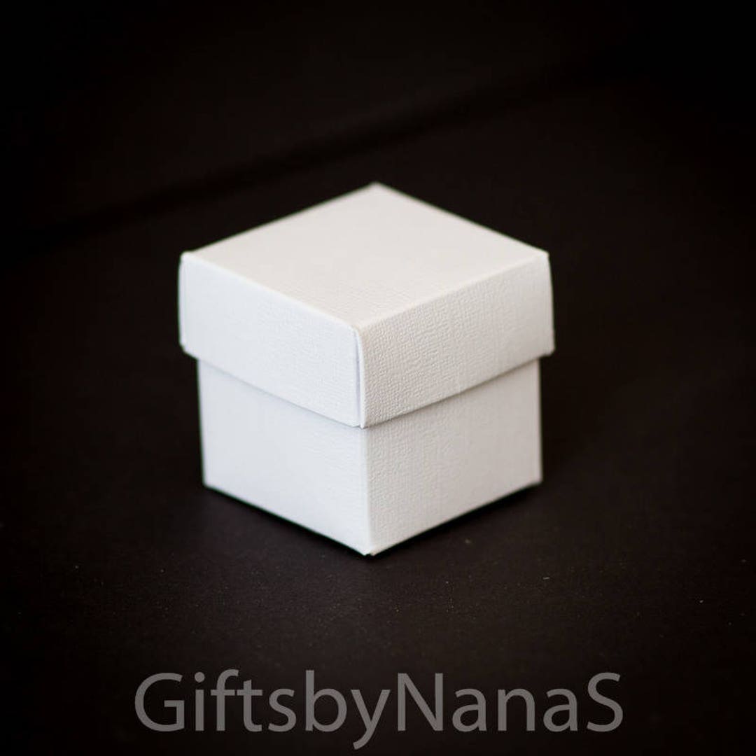 White Favor Box, 6pc Party Favor Box, Cardboard Favor Box With Lid ...