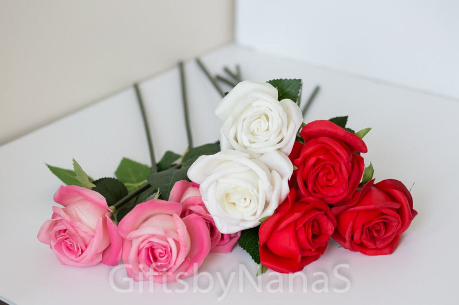 Pink Real Touch Flowers Hot Pink Real Touch Roses Silk - Etsy