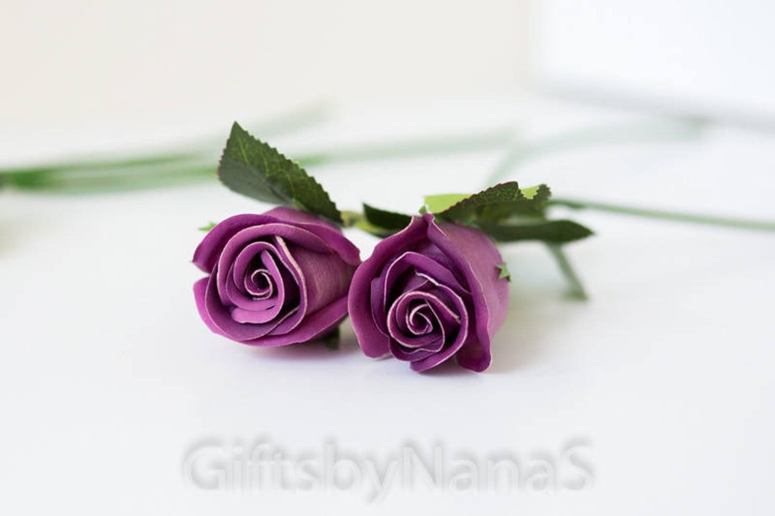 Plum Real Touch Flowers Purple Plum Real Touch Roses | Etsy