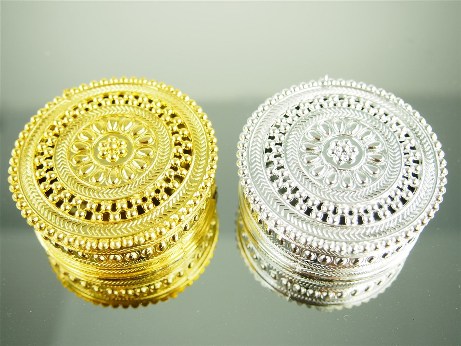 Party Favor Boxes Metallic Gold Box Silver Favor Box | Etsy