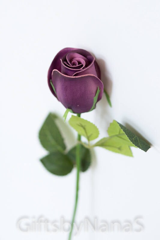 Plum Real Touch Flowers Purple Plum Real Touch Roses | Etsy