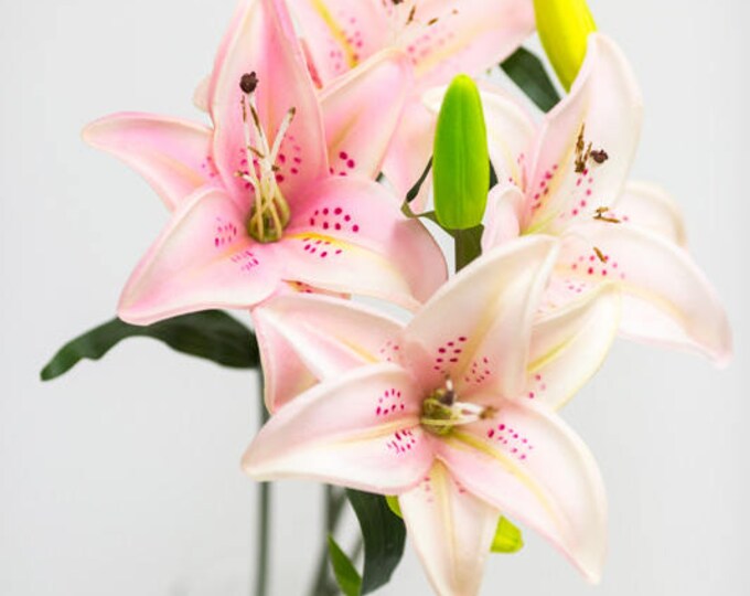 Pink Real Touch Tiger Lily, Real Touch Flowers, Tiger Lily Wedding ...