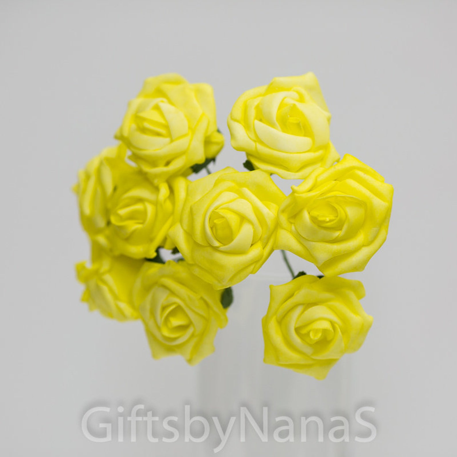 Yellow Foam Roses 36pc Foam Roses Real Touch Flowers - Etsy