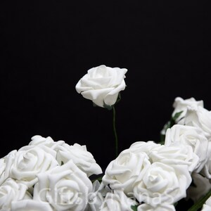 White Foam Roses, Large White Roses, Bulk Silk Flowers, Cheap Silk ...