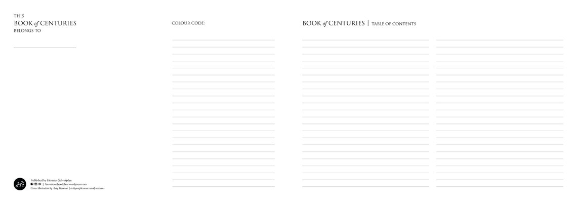 Book of Centuries – Printable Timeline for Homeschool History ...