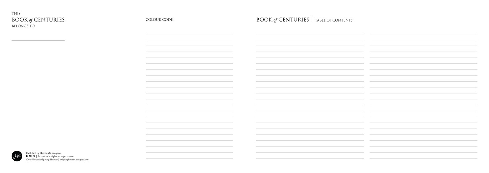 Book of Centuries – Printable Timeline for Homeschool History ...