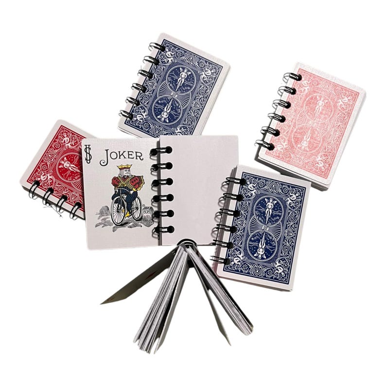 Playing Cards Mini Notebook, Journal, Notepad - Etsy