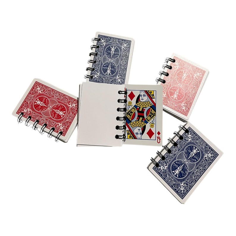 Playing Cards Mini Notebook, Journal, Notepad - Etsy