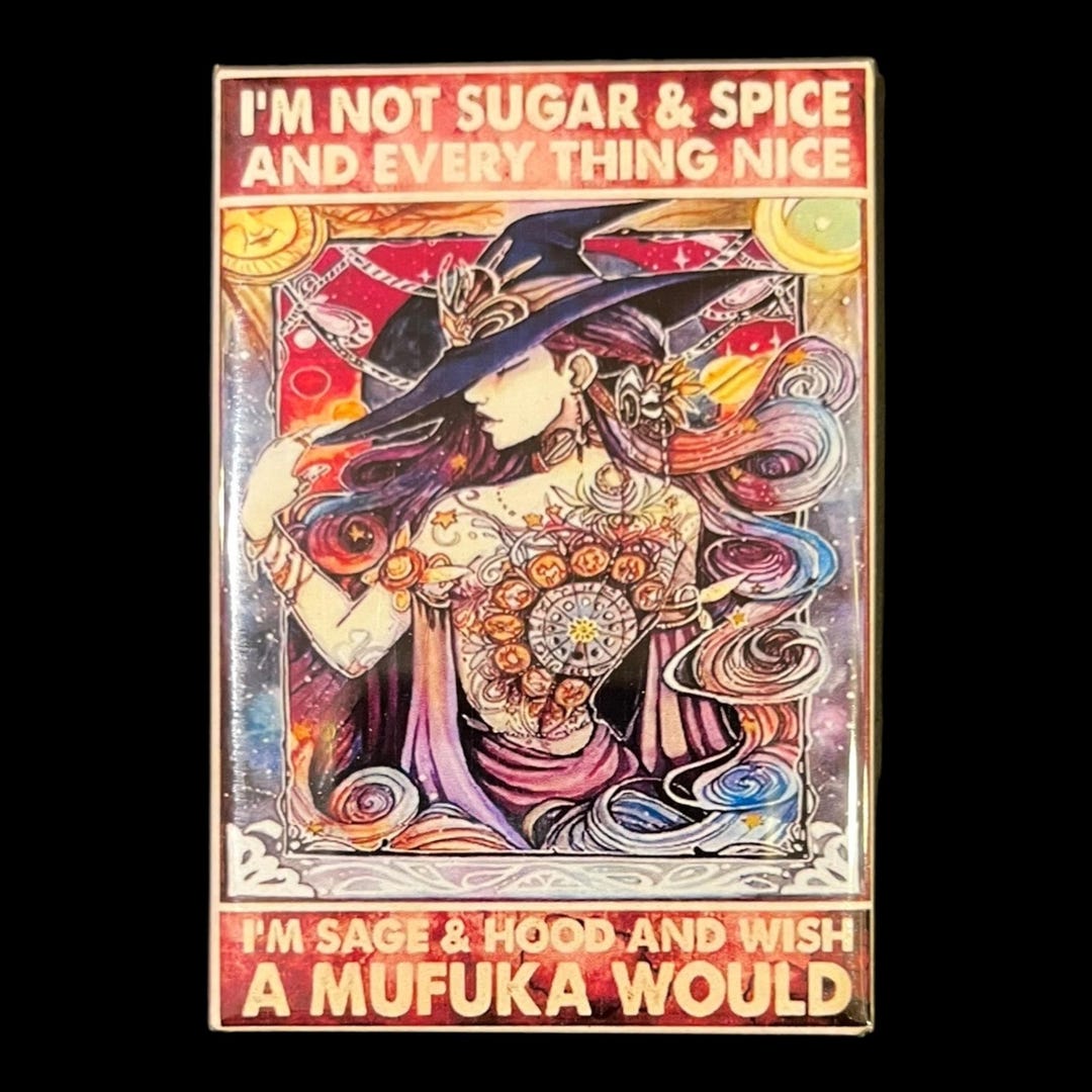 Motivational Fridge Magnet: "i'm Not Sugar and Spice..." Hand Made 2"x3 ...