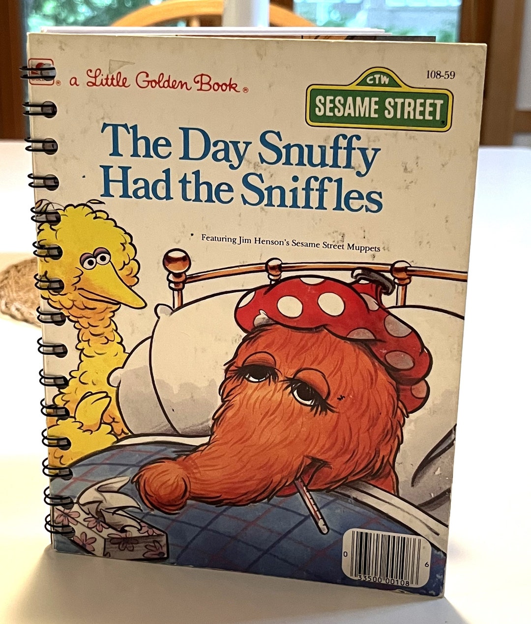 The Day Snuffy Had the Sniffles Sesame Street Journal: Upcycled Little ...