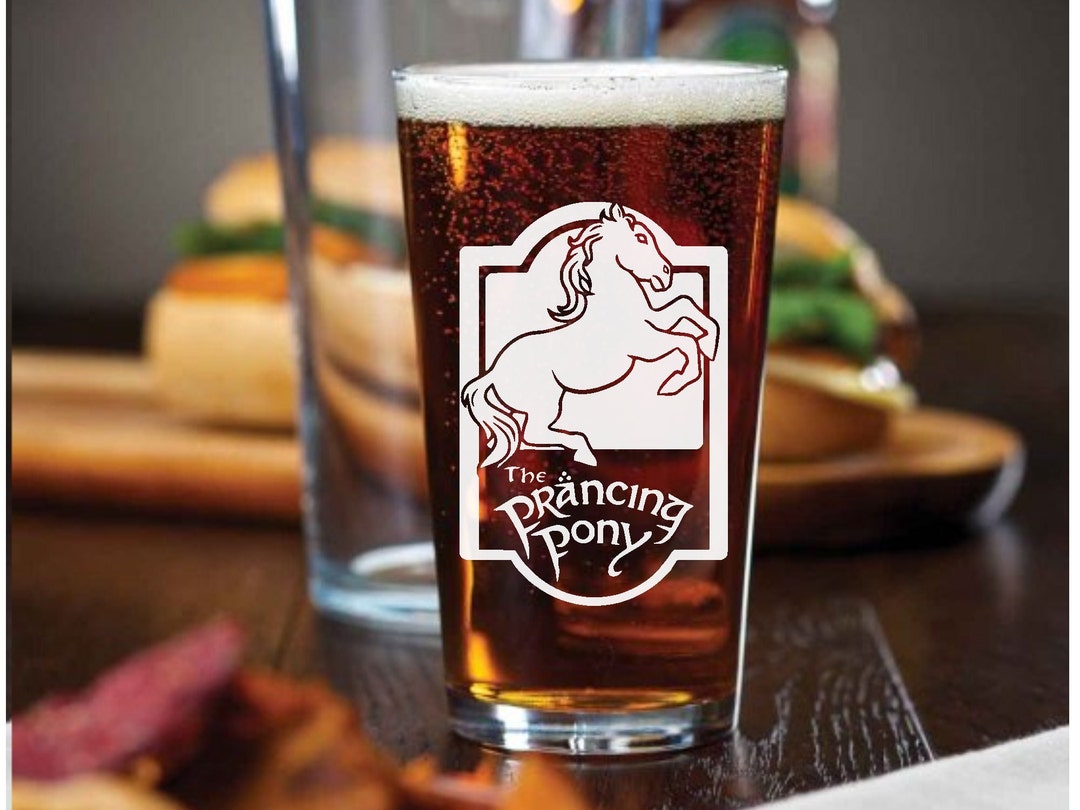 The Lord of the Rings Gifts | Personal Beer Glasses | Prancing Pony ...