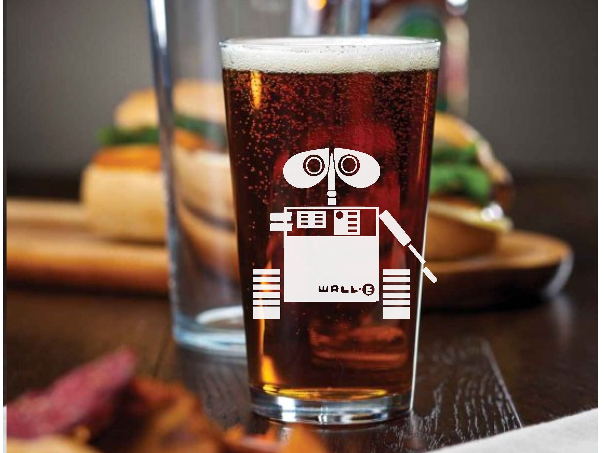 Wall-e Gift Beer Pintglass Custom Pixar Pint Glass Etching - Etsy